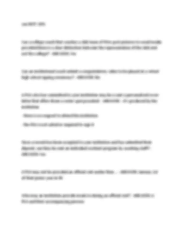 NCAA RULES TEST QUESTIONS AND ANSWERS 2025 | Exams Physical Activity ...