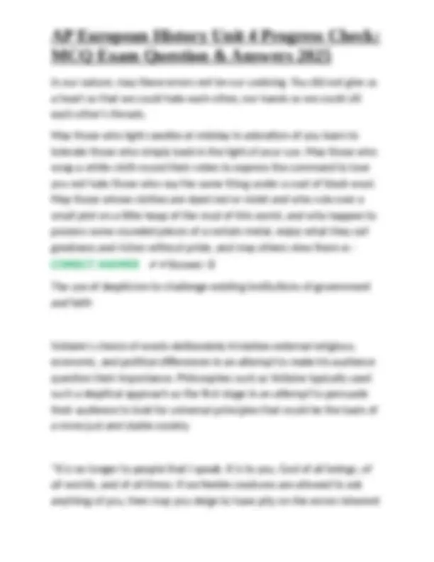 AP European History Unit 4 Progress Check: MCQ Exam Question & Answers ...