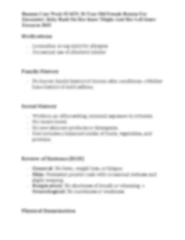 Ihuman Case Week #2 6531 36 Year Old Female Reason For Encounter; Itchy ...