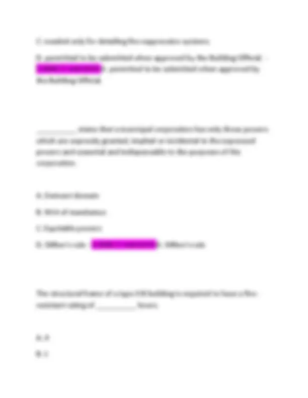 ICC PERMIT TECHNICIAN PRACTICE EXAM QUESTIONS WITH ACCURATE ANSWERS|100 ...