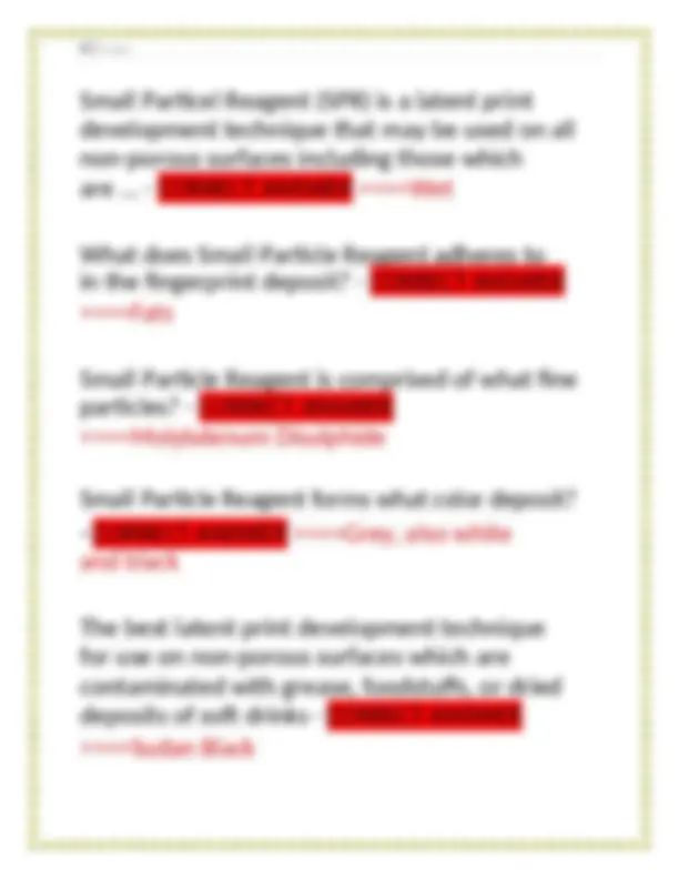 Latent Print Certification Exam Questions and Answers 2025 | Exams ...