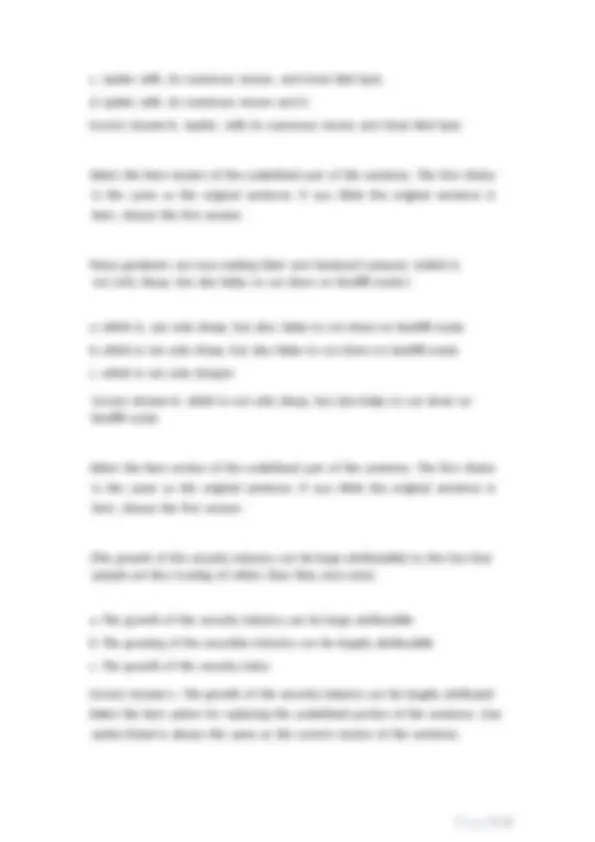 Accuplacer Writing Test Overview/Review Questions and Answers 2025 ...
