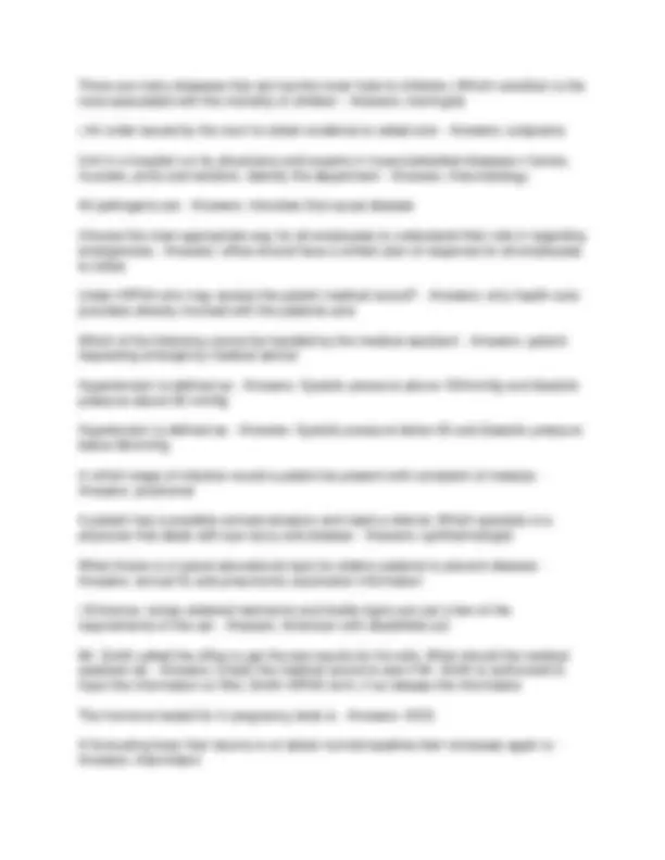 Medical Assistant Certificate (MAC) Practice Test 1: Ethics, Safety ...