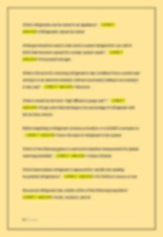 EPA 608 UNIVERSAL EXAM ACTUAL EXAM ALL 100 QUESTIONS AND CORRECT ...