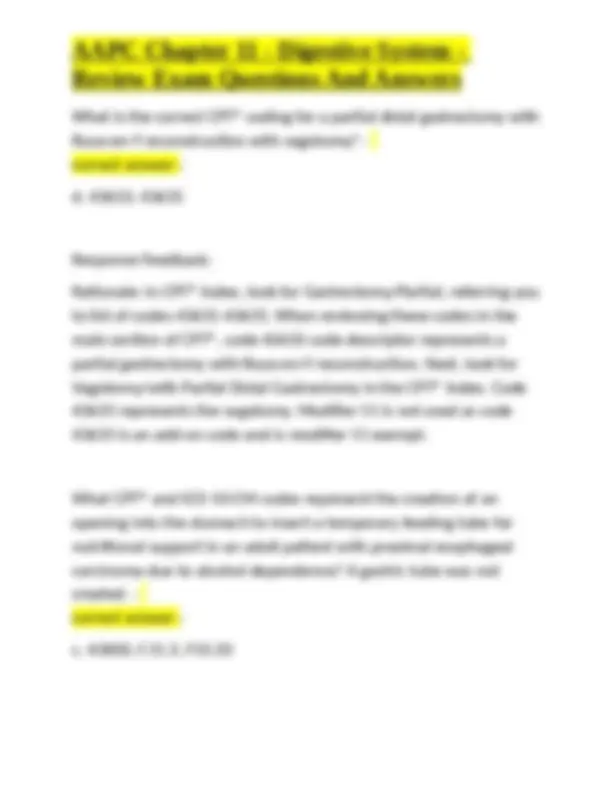 AAPC Chapter 11 - Digestive System - Review Exam Questions And Answers ...