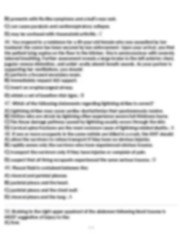 EMT MOD 3 EXAM QUESTIONS UPDATED VERSION ACCURATE VERIFIED ANSWERS ...
