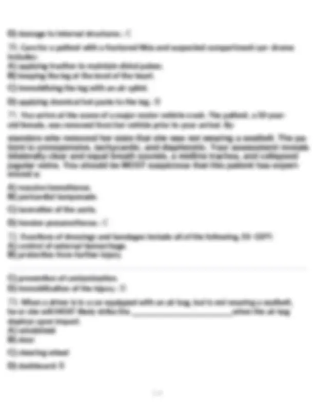EMT MOD 3 EXAM QUESTIONS UPDATED VERSION ACCURATE VERIFIED ANSWERS ...