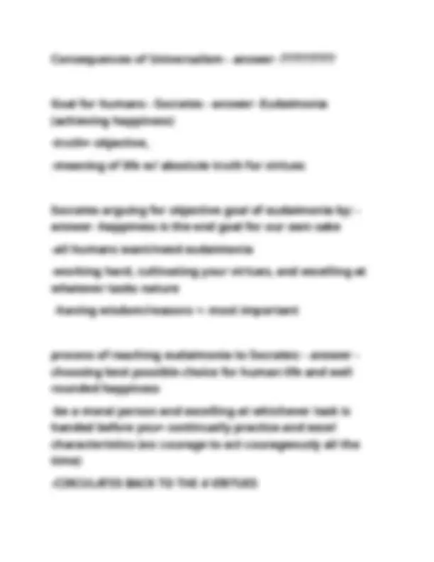 Exam 1 - PHIL 2306 - Introduction to Ethics: Hobbes, Socrates ...