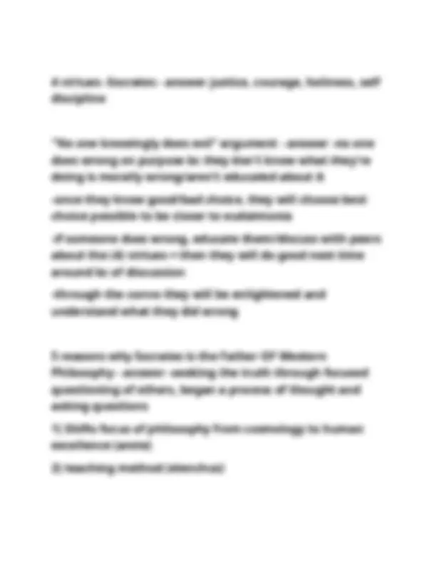 Exam 1 - PHIL 2306 - Introduction to Ethics: Hobbes, Socrates ...