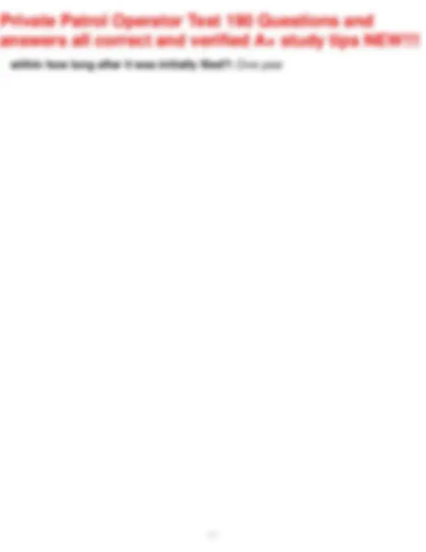 Private Patrol Operator Test 190 Questions and answers all correct and ...