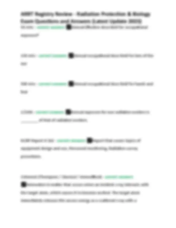ARRT Registry Review - Radiation Protection & Biology Exam Questions ...