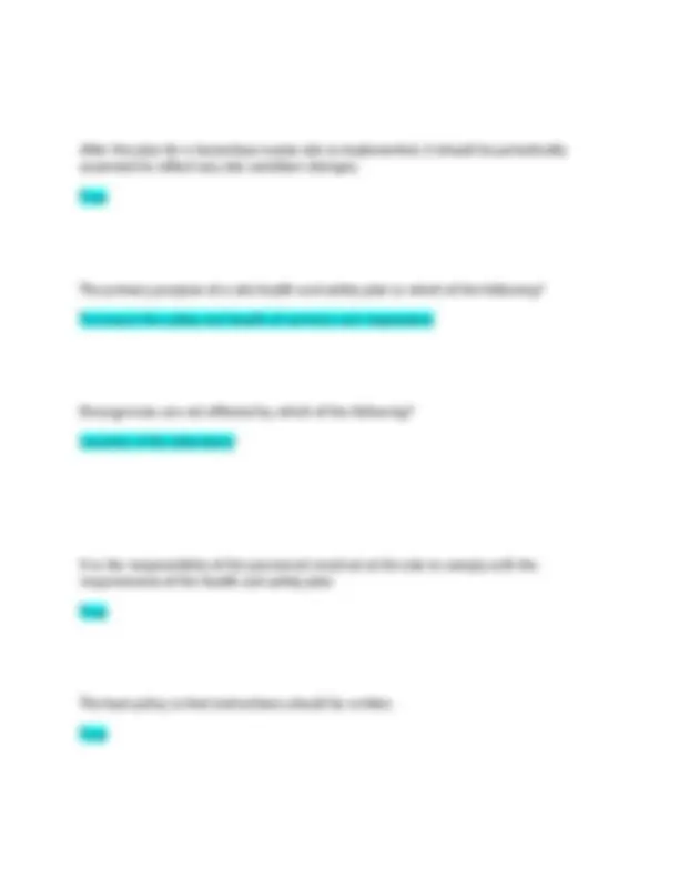 HAZWOPER 40 Hour Training 2025 Final Exam Questions with Accredited ...