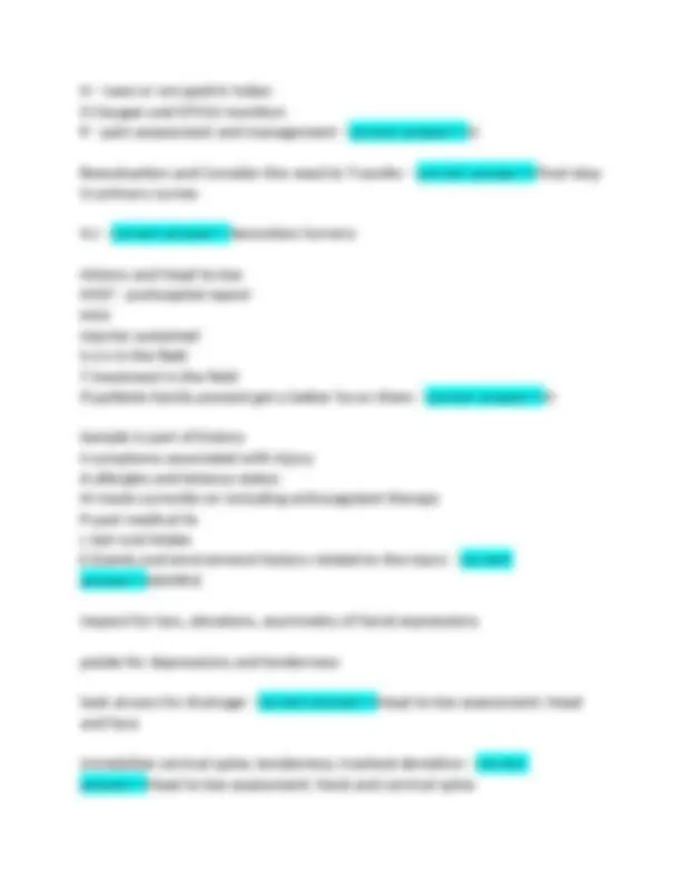 TNCC FINAL PRACTICE EXAM 2025 VERIFIED ANSWERS | Exams Nursing | Docsity