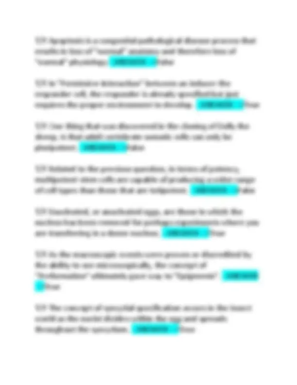 EMBRYOLOGY FINAL (II) EXAM QUESTIONS WITH COMPLETE SOLUTIONS GUARANTEED ...