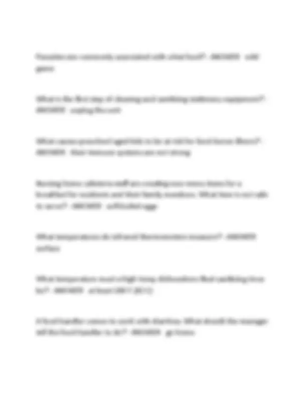 WALMART FOOD/SAFETY TEST LATEST UPDATED VERSION | Exams Nursing | Docsity