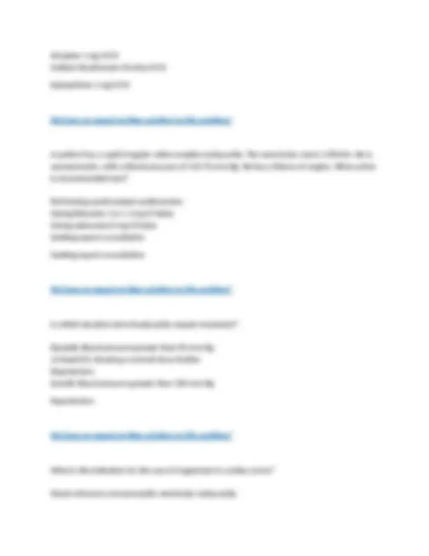 ACLS PRE-COURSE SELF-ASSESSMENT 2025 | Exams Advanced Education | Docsity