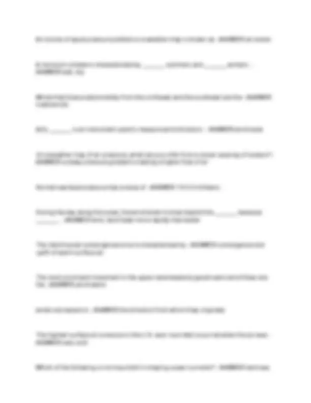 Atmospheric and Oceanic Circulation: Multiple Choice Questions and ...