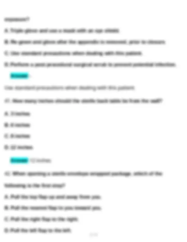 NCCT Surgical Tech Practice test Questions And Verified Answers | 2025 ...