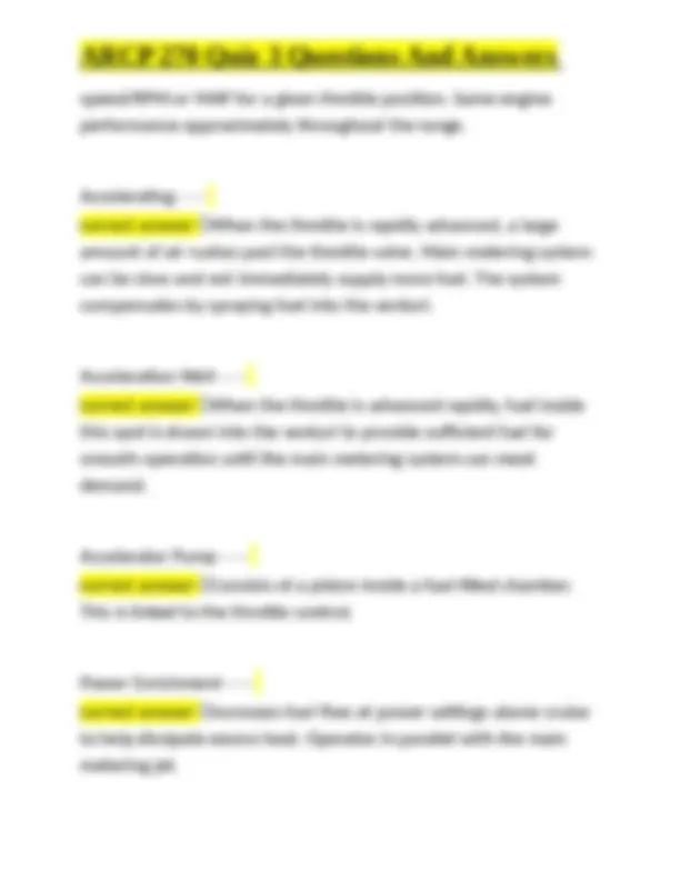 ARCP 270 Quiz 3 Questions And Answers | Exams Engineering | Docsity