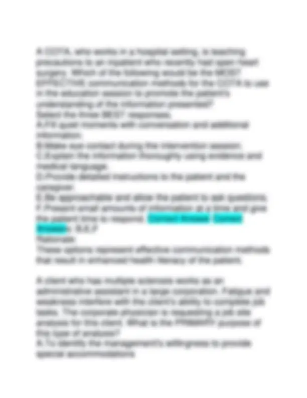 NBCOT-COTA Exam 2025: Practice Questions and Answers with Rationales ...