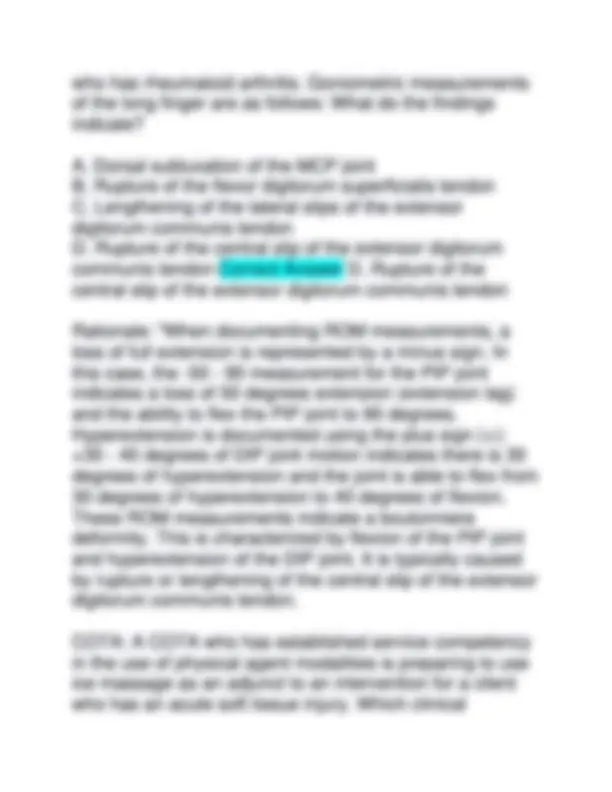 NBCOT-COTA Exam 2025: Practice Questions and Answers with Rationales ...