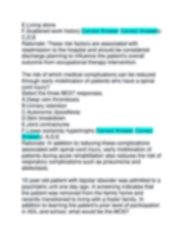 NBCOT-COTA Exam 2025: Practice Questions and Answers with Rationales ...