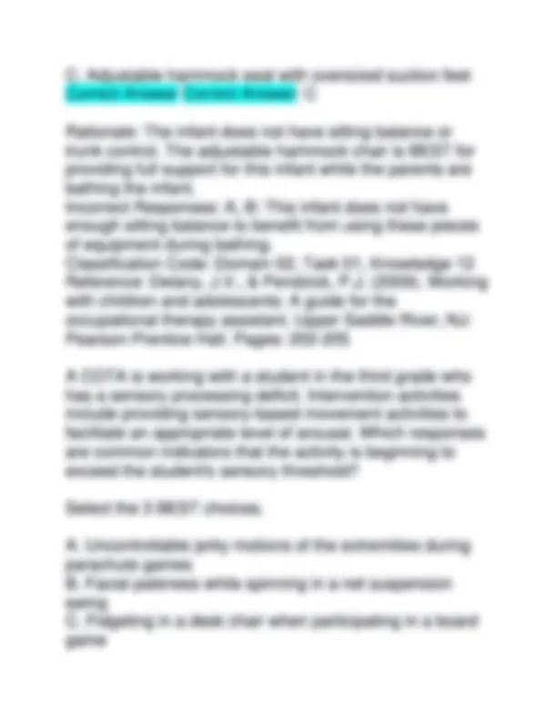 NBCOT-COTA Exam 2025: Practice Questions and Answers with Rationales ...