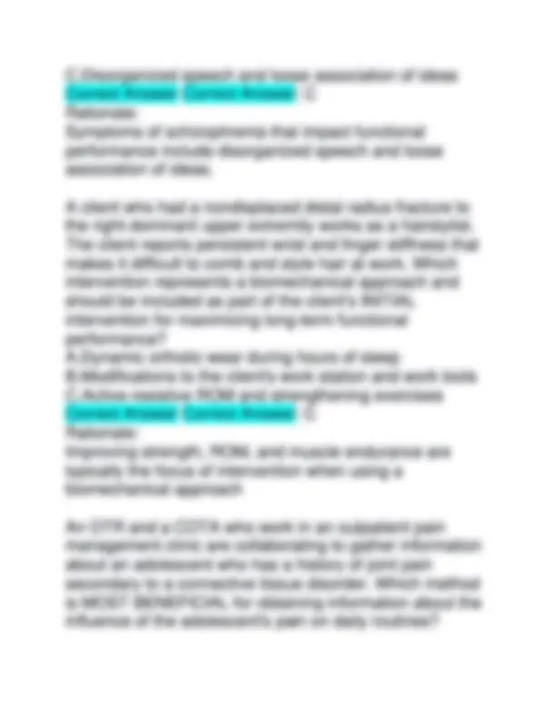 NBCOT-COTA Exam 2025: Practice Questions and Answers with Rationales ...