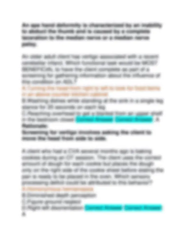 NBCOT-COTA Exam 2025: Practice Questions and Answers with Rationales ...