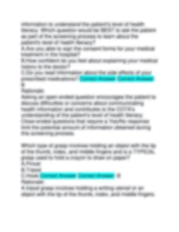 NBCOT-COTA Exam 2025: Practice Questions and Answers with Rationales ...