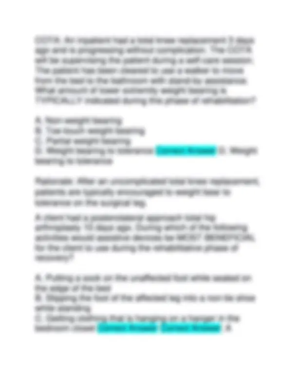 NBCOT-COTA Exam 2025: Practice Questions and Answers with Rationales ...