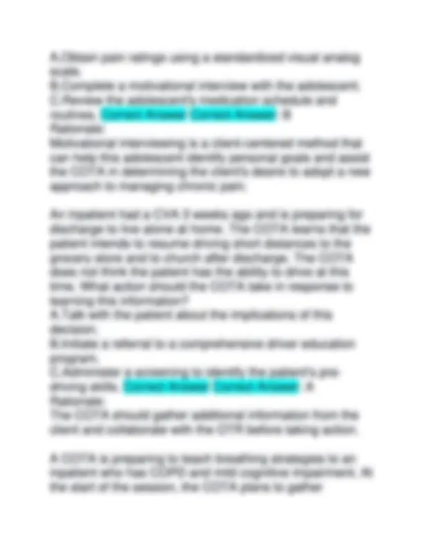 NBCOT-COTA Exam 2025: Practice Questions and Answers with Rationales ...