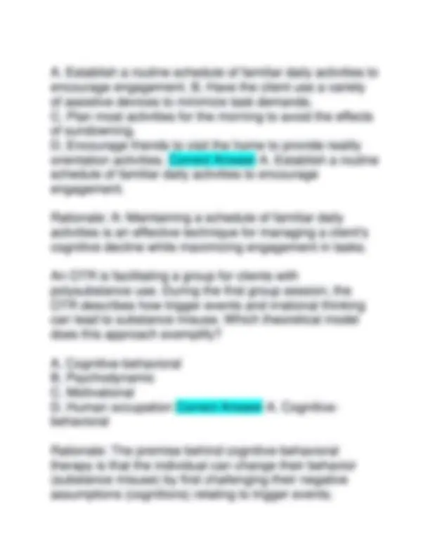 NBCOT-COTA Exam 2025: Practice Questions and Answers with Rationales ...