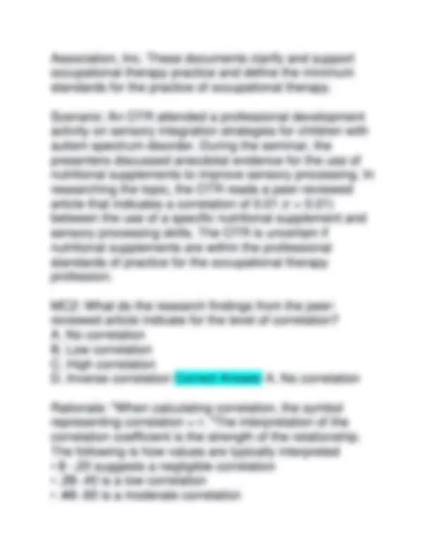 NBCOT-COTA Exam 2025: Practice Questions and Answers with Rationales ...