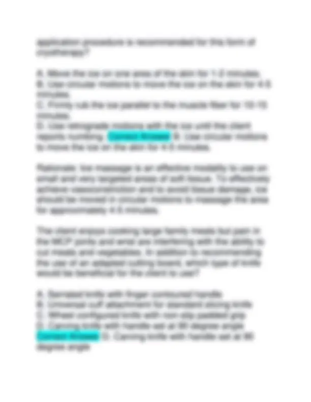 NBCOT-COTA Exam 2025: Practice Questions and Answers with Rationales ...