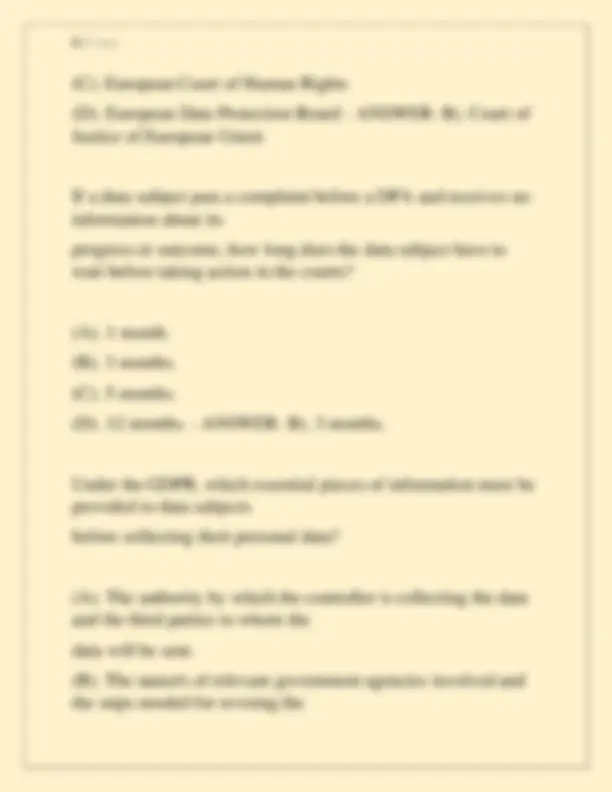 CIPP/E EXAM 2 LATEST VERSIONS (VERSION A AND B) 2024-2025 ACTUAL EXAM ...