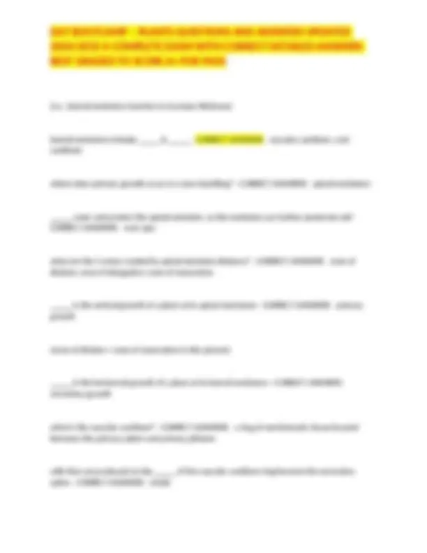 DAT BOOTCAMP – PLANTS QUESTIONS AND ANSWERS UPDATED 2024/2025 A ...