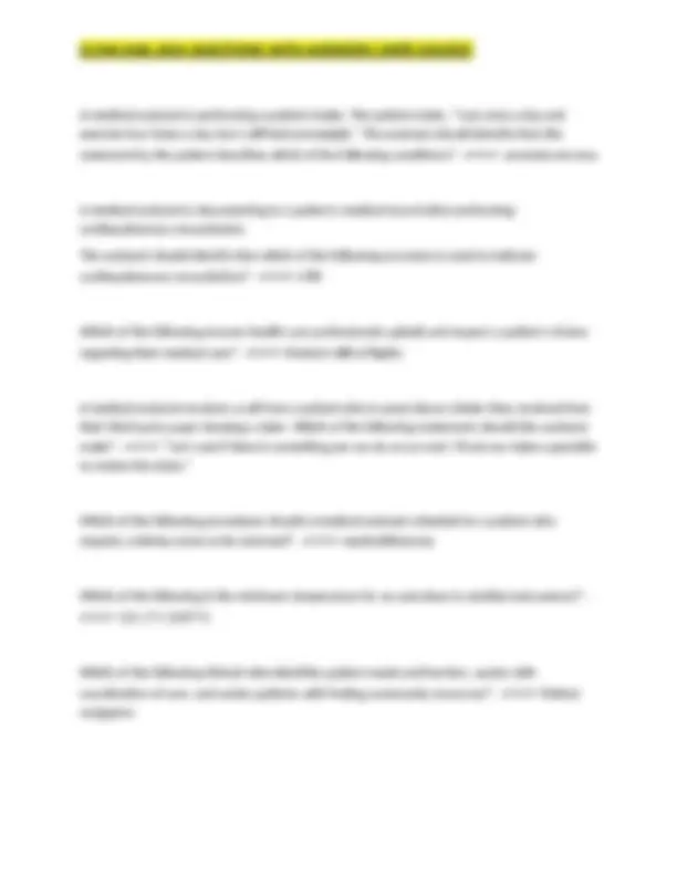 CCMA NHA 2024 Exam Questions and Answers | Exams Nursing | Docsity