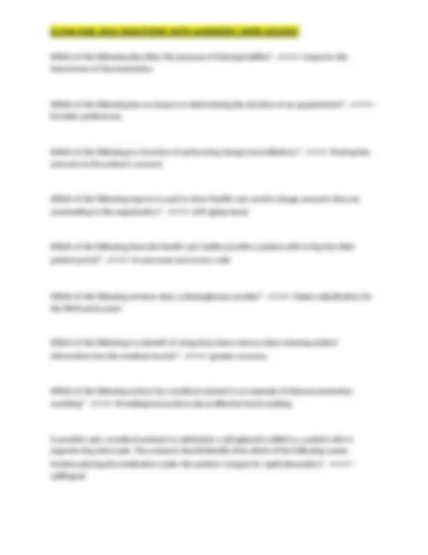 CCMA NHA 2024 Exam Questions and Answers | Exams Nursing | Docsity