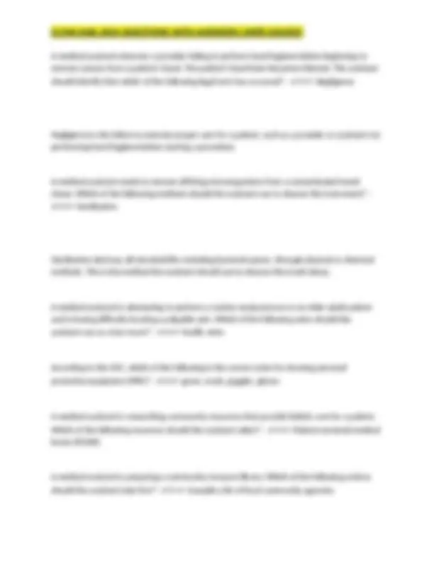 CCMA NHA 2024 Exam Questions and Answers | Exams Nursing | Docsity