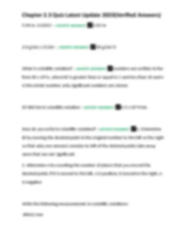 Accuracy, Precision, and Significant Figures: A Quiz on Measurement ...