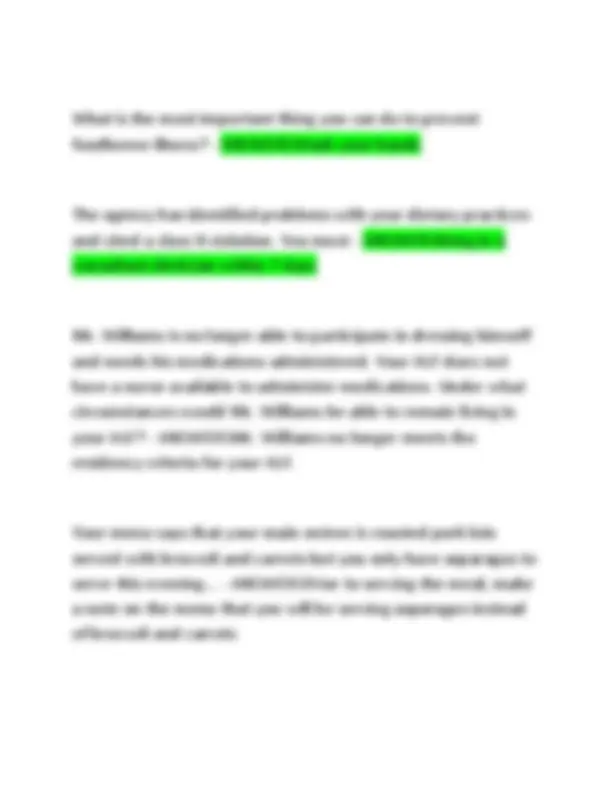 FLORIDA ALF CORE STUDYGUIDE EXAM WITH CORRECT 180+ QUESTIONS | Exams ...