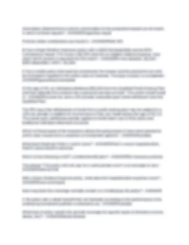 TEXAS LIFE AND HEALTH INSURANCE PRACTICE TEST 2025 QUESTIONS AND ...