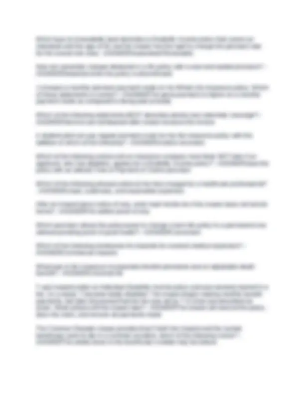 TEXAS LIFE AND HEALTH INSURANCE PRACTICE TEST 2025 QUESTIONS AND ...