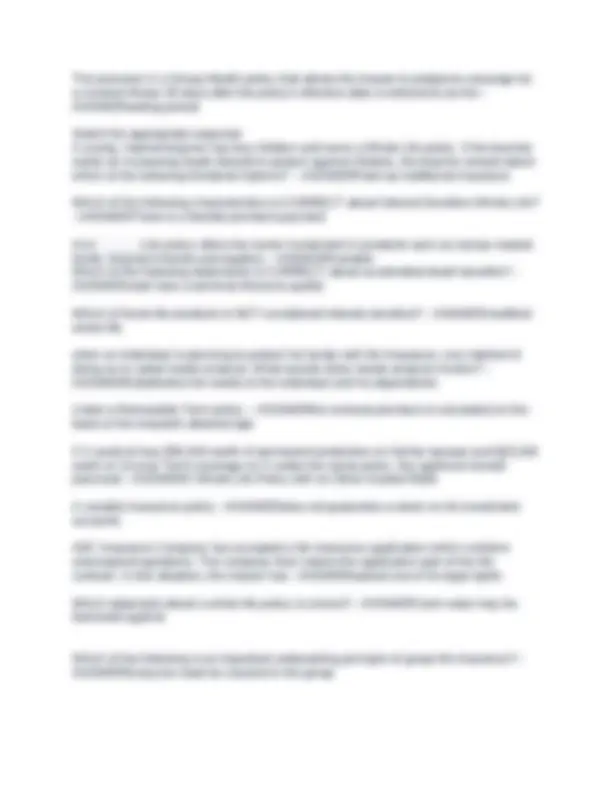 TEXAS LIFE AND HEALTH INSURANCE PRACTICE TEST 2025 QUESTIONS AND ...