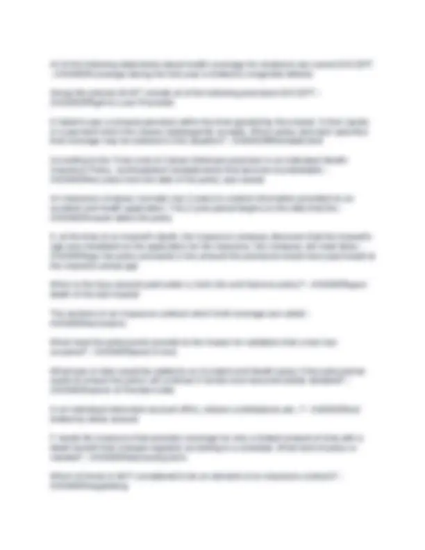 TEXAS LIFE AND HEALTH INSURANCE PRACTICE TEST 2025 QUESTIONS AND ...