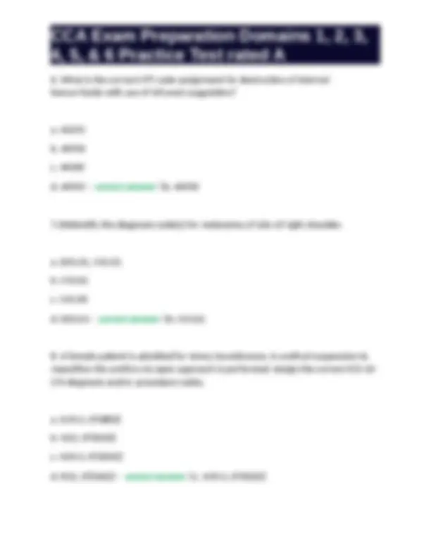 CCA Exam Preparation Domains 1, 2, 3, 4, 5, & 6 Practice Test rated A ...