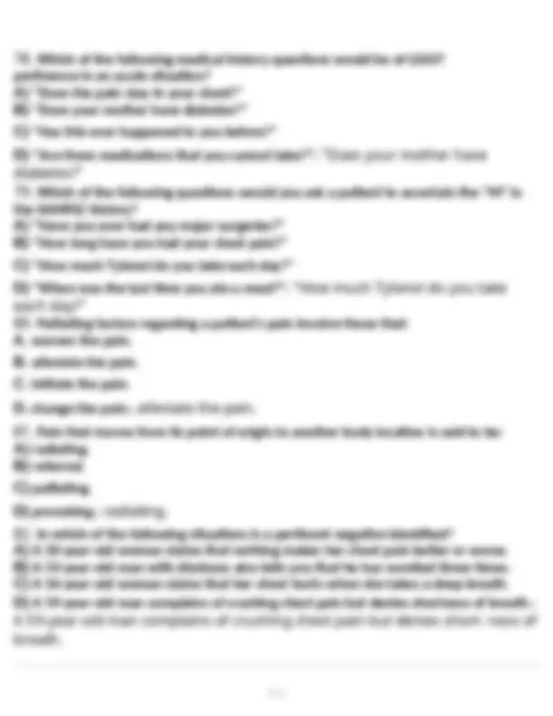 AAOS EMT ELEVENTH EDITION CHAPTER 9 PATIENT ASSESSMENT CORRECT VERIFIED ...