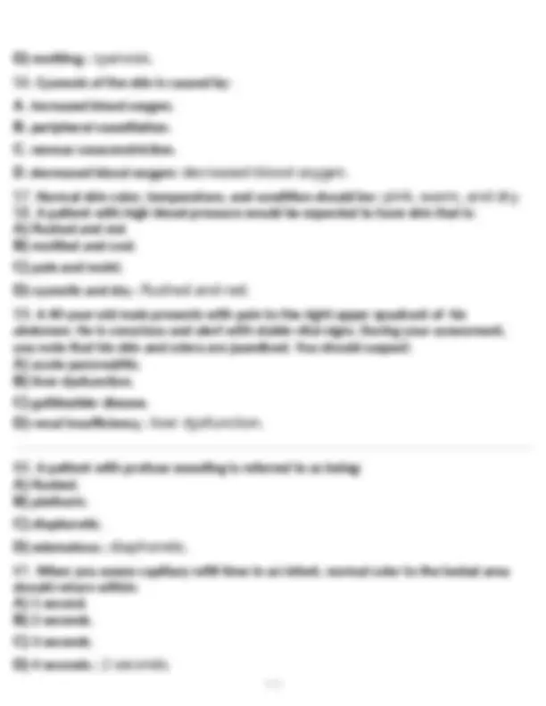 AAOS EMT ELEVENTH EDITION CHAPTER 9 PATIENT ASSESSMENT CORRECT VERIFIED ...