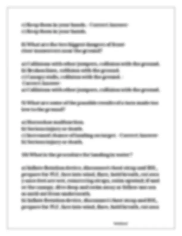 USPA Category H Exam With 100% Correct And Verified Answers | Exams ...